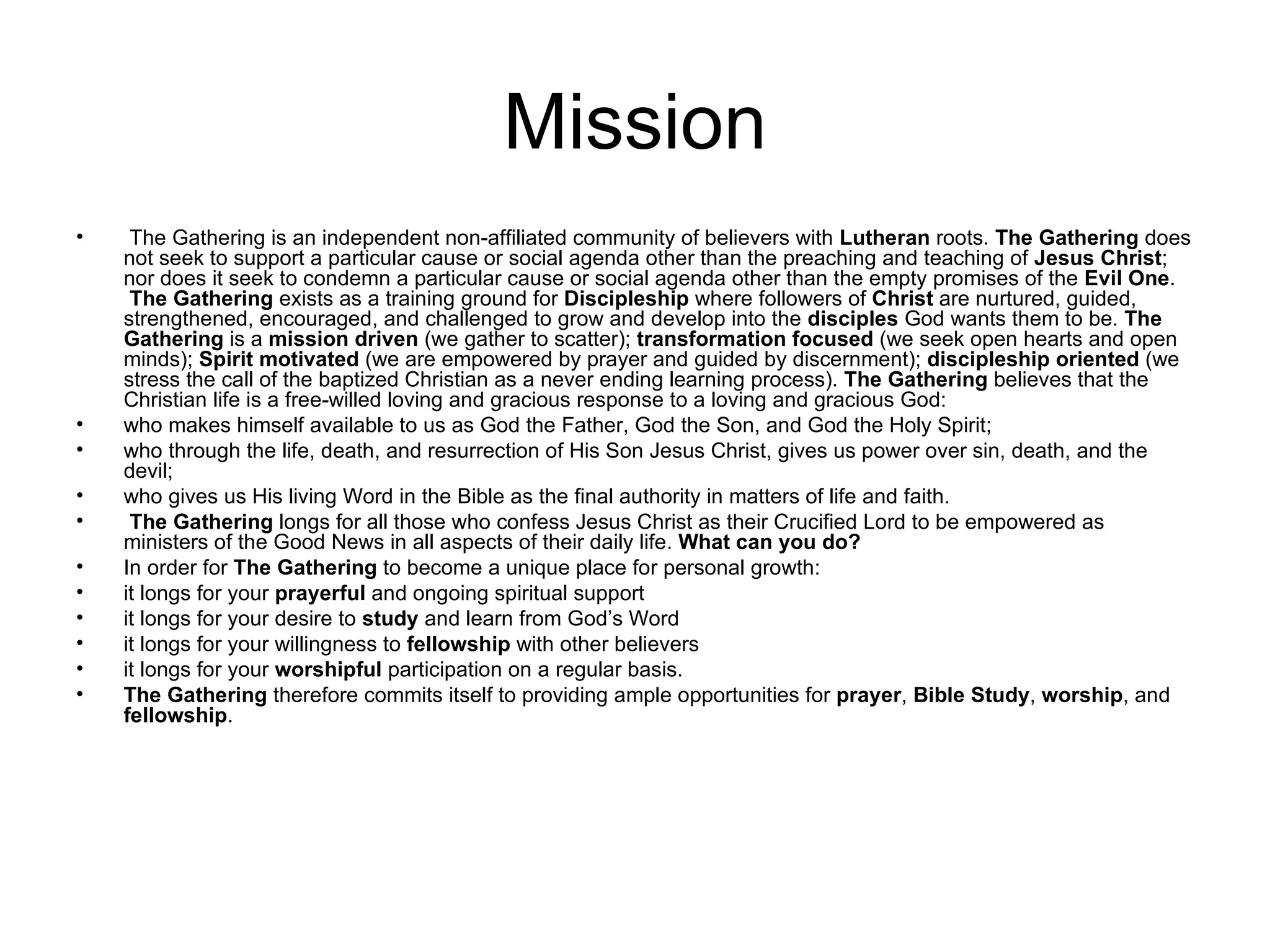 Gathering | PPT