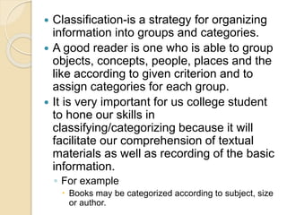 Gathering and organizing information developental reading | PPT