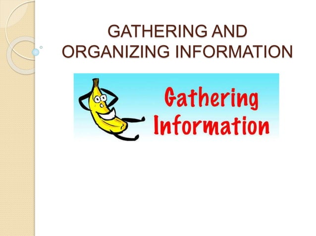 Gathering and organizing information developental reading | PPT