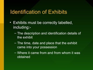 Gathering and managing evidence | PPT