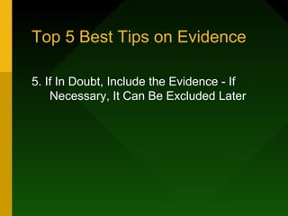 Gathering and managing evidence | PPT