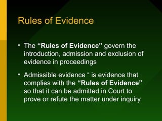 Gathering and managing evidence | PPT