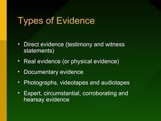 Gathering and managing evidence | PPT
