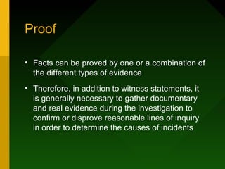 Gathering and managing evidence | PPT