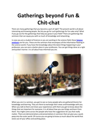 Gatherings beyond fun & chit chat | PDF