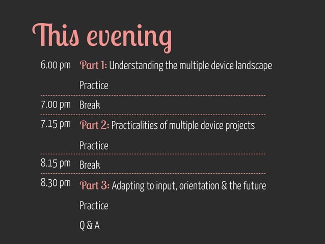 Three part series: Designing for multiple devices - GA, London, 26 Nov ...