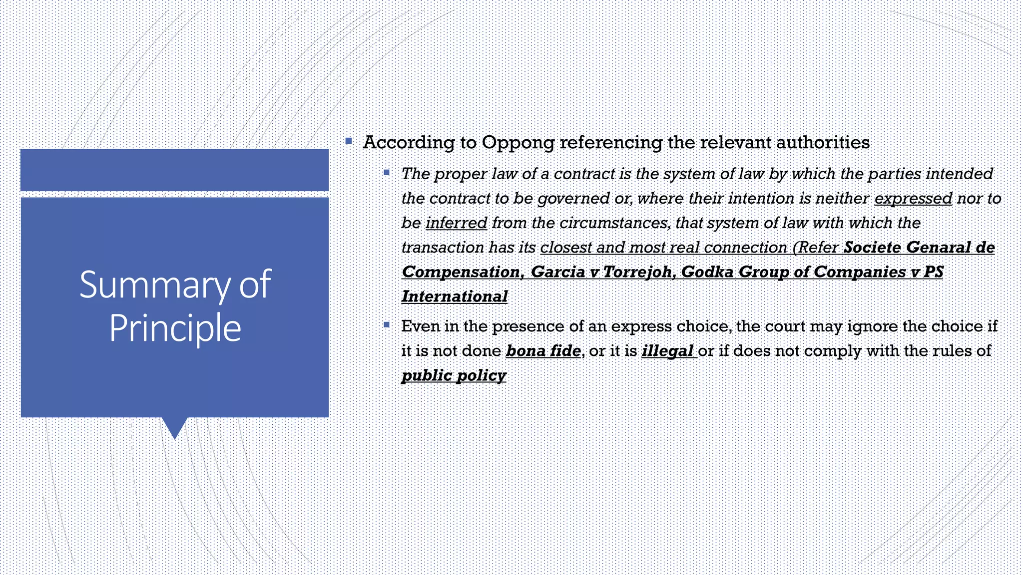 Proper Law of the Contract - Conflict of Laws | PDF