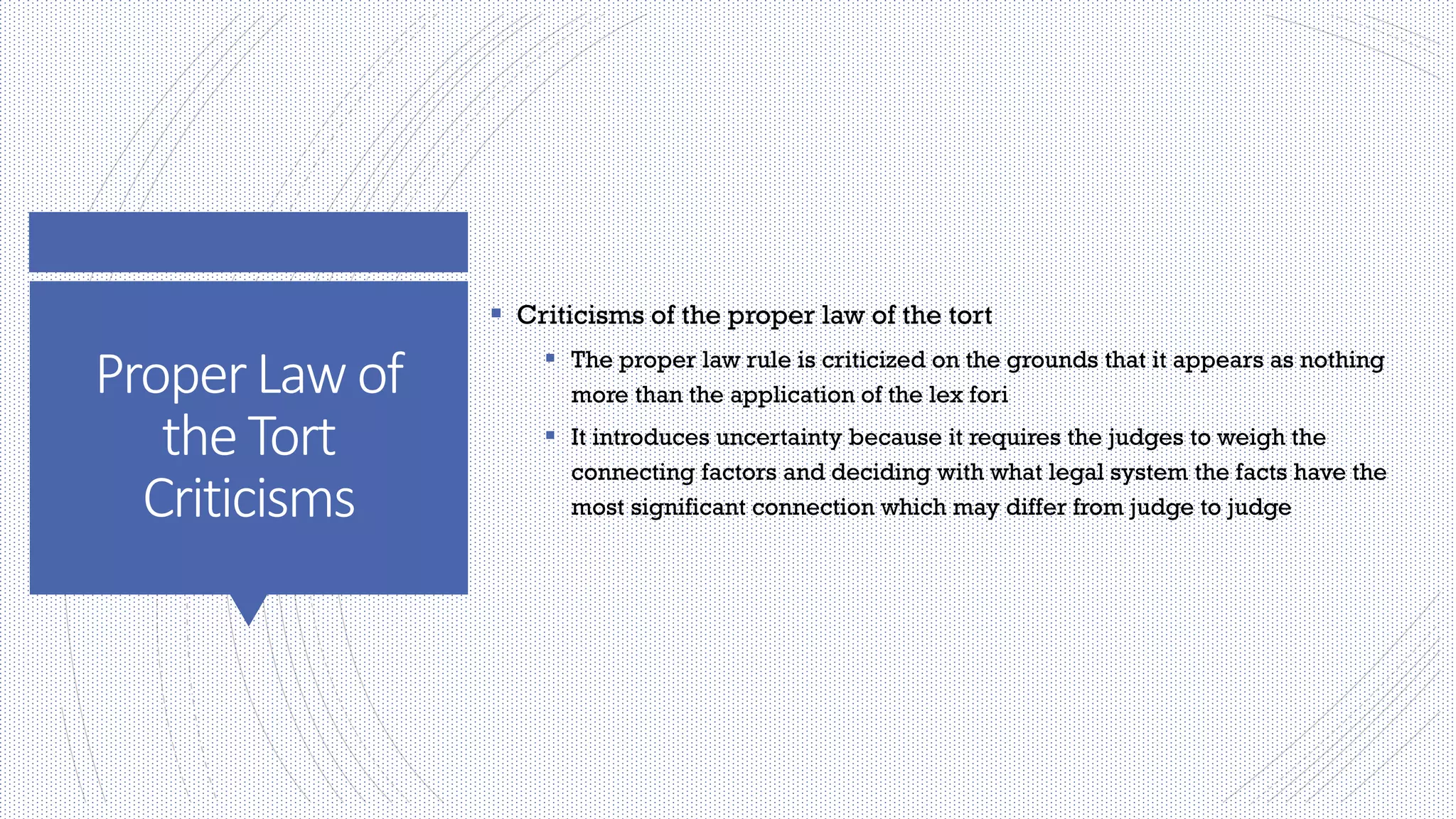 International Torts - Choice of law, | PDF