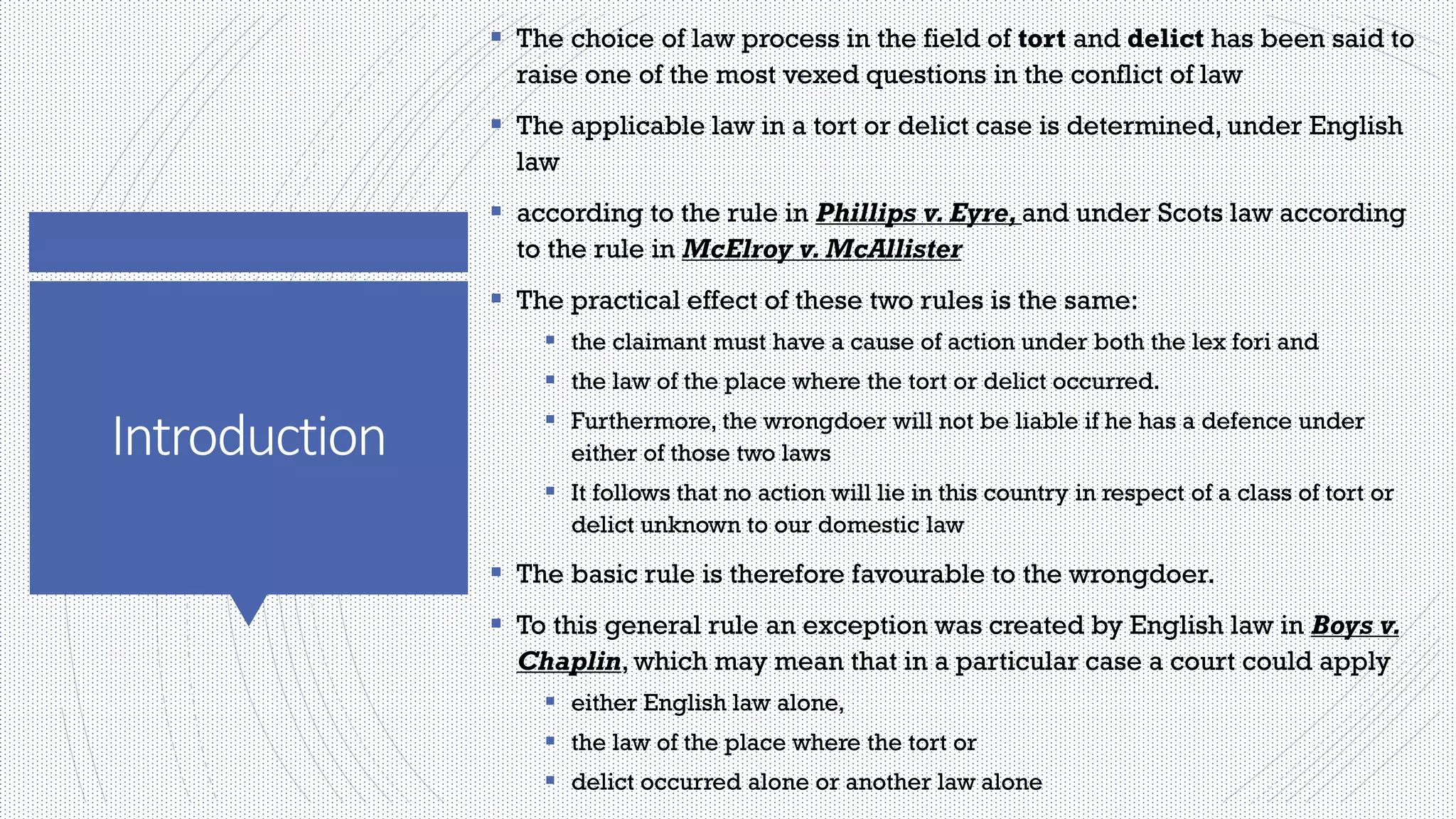 International Torts - Choice of law, | PDF