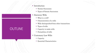 Introduction to the Law on Wills | PPTX