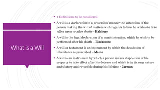 Introduction to the Law on Wills | PPTX