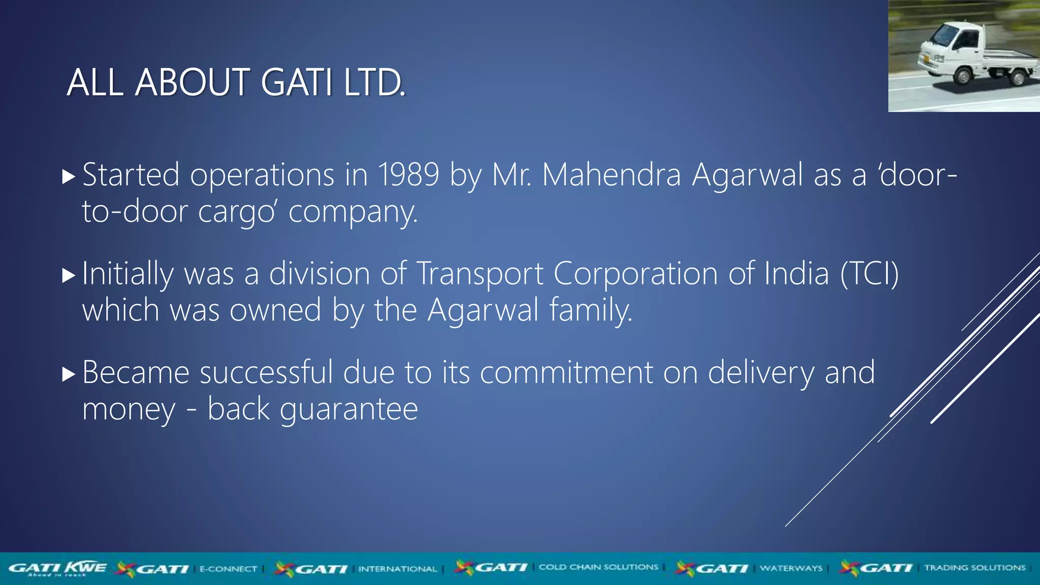 Strategic Marketing - Presentation on Gati Ltd | PPTX