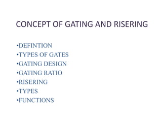 Gating and riser in casting | PPTX
