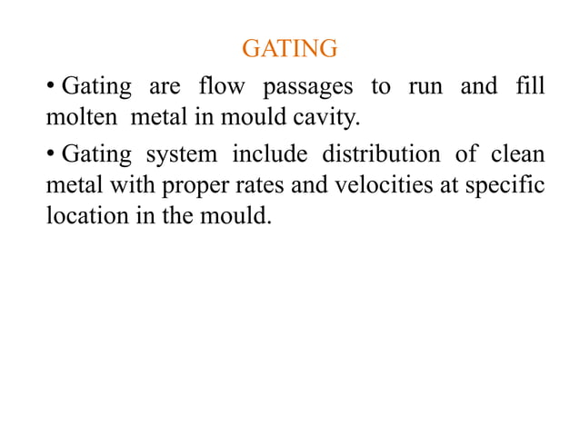 Gating and riser in casting | PPTX