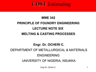 Gating System for foundry practice in Engineering | PPT