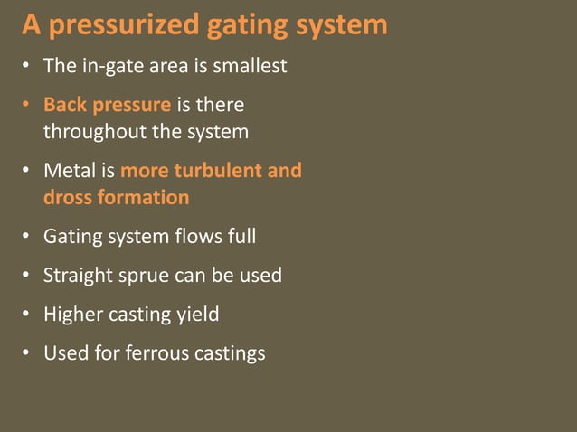 Gating System Casting Processes