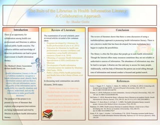 The Library and Health Information Literacy | PPT