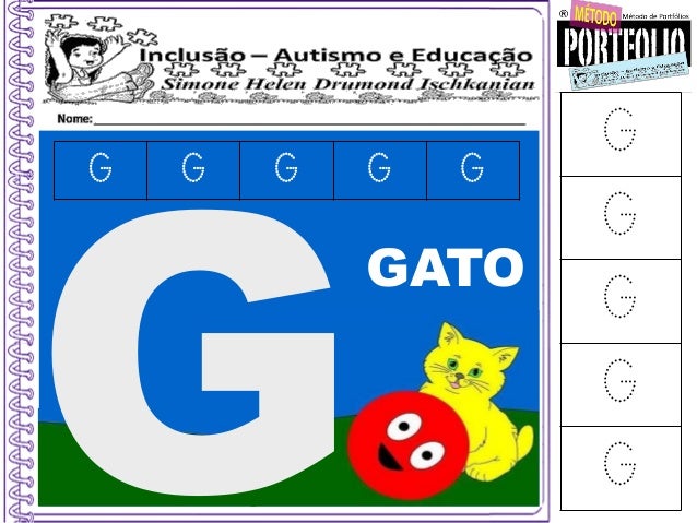 Gato letra g atividades