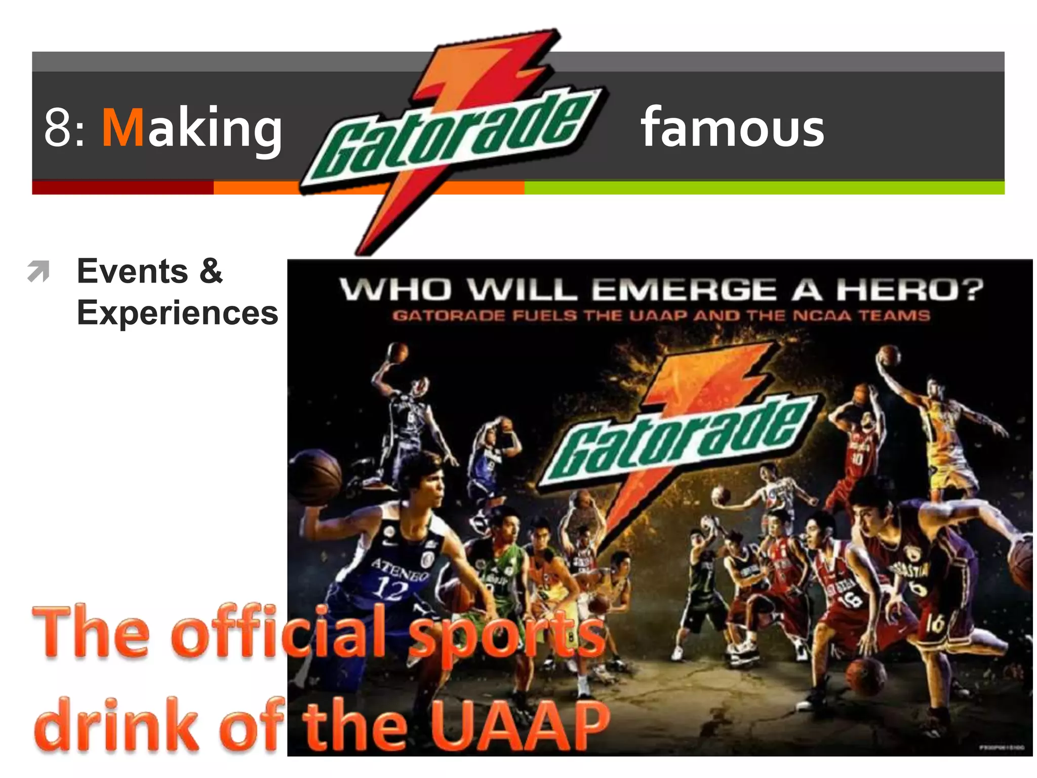 Print ad product marketing plan-Gatorade | PPTX