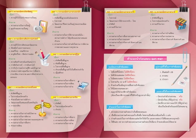 ข้อมูลการสอบ GAT PAT 1/ 2556 | PPT