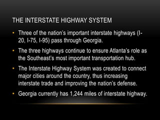 Transportation in the state of Georgia | PPTX