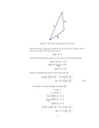 Solution of a Vector-Triangle Problem Via Geometric (Clifford) Algebra ...
