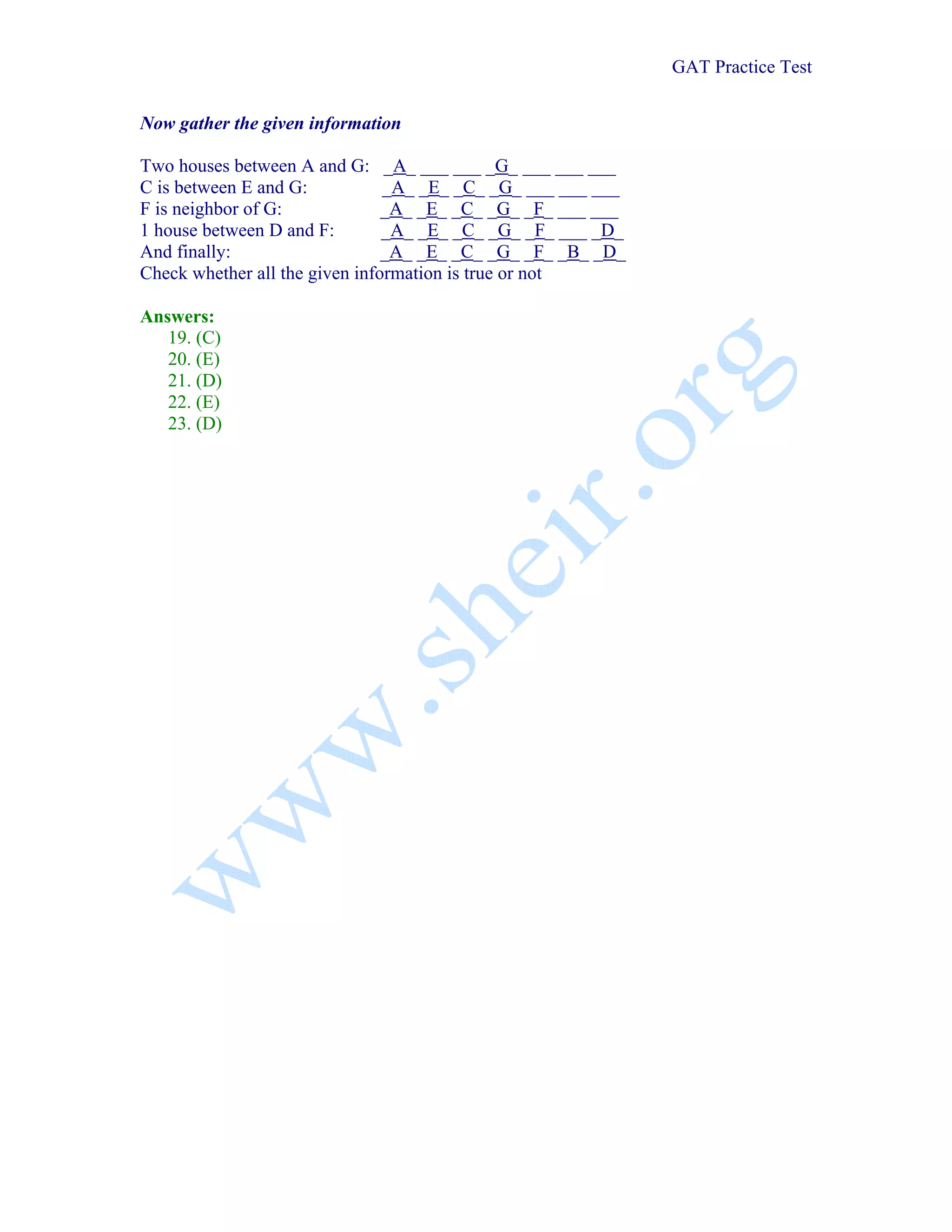 Gat sample paper | PDF
