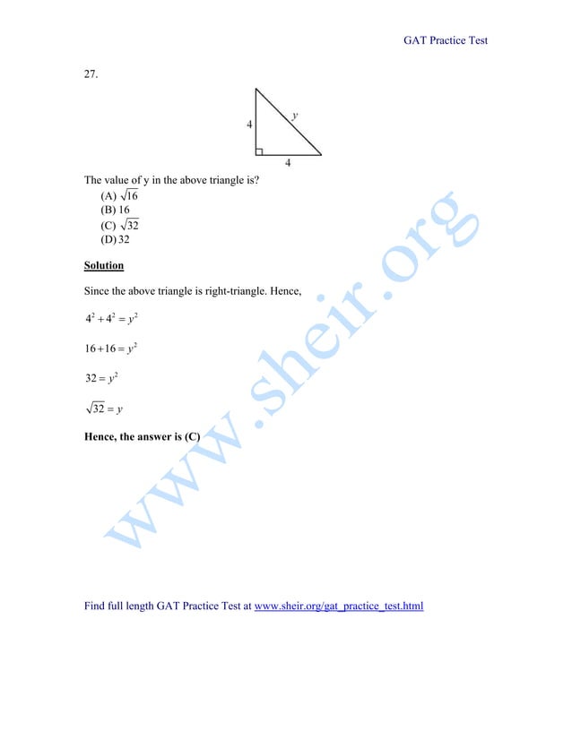 Gat sample paper | PDF