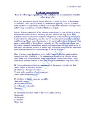 Gat sample paper | PDF