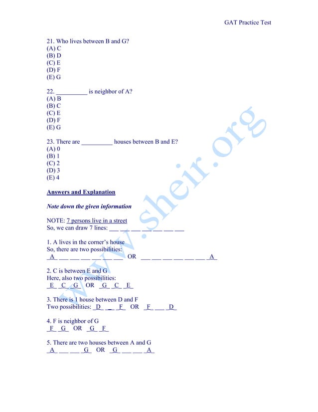 Gat sample paper | PDF