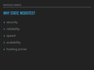 Build static websites with Gatsby.JS