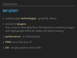 Build static websites with Gatsby.JS