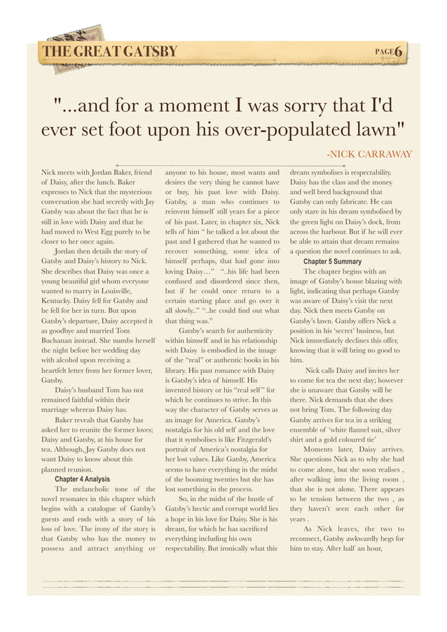 The Great Gatsby Analysis | PDF