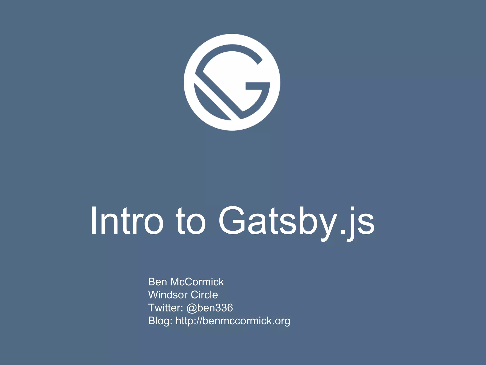 Gatsby intro | PPT