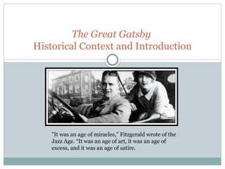 The Great Gatsby Introduction power point | PPTX