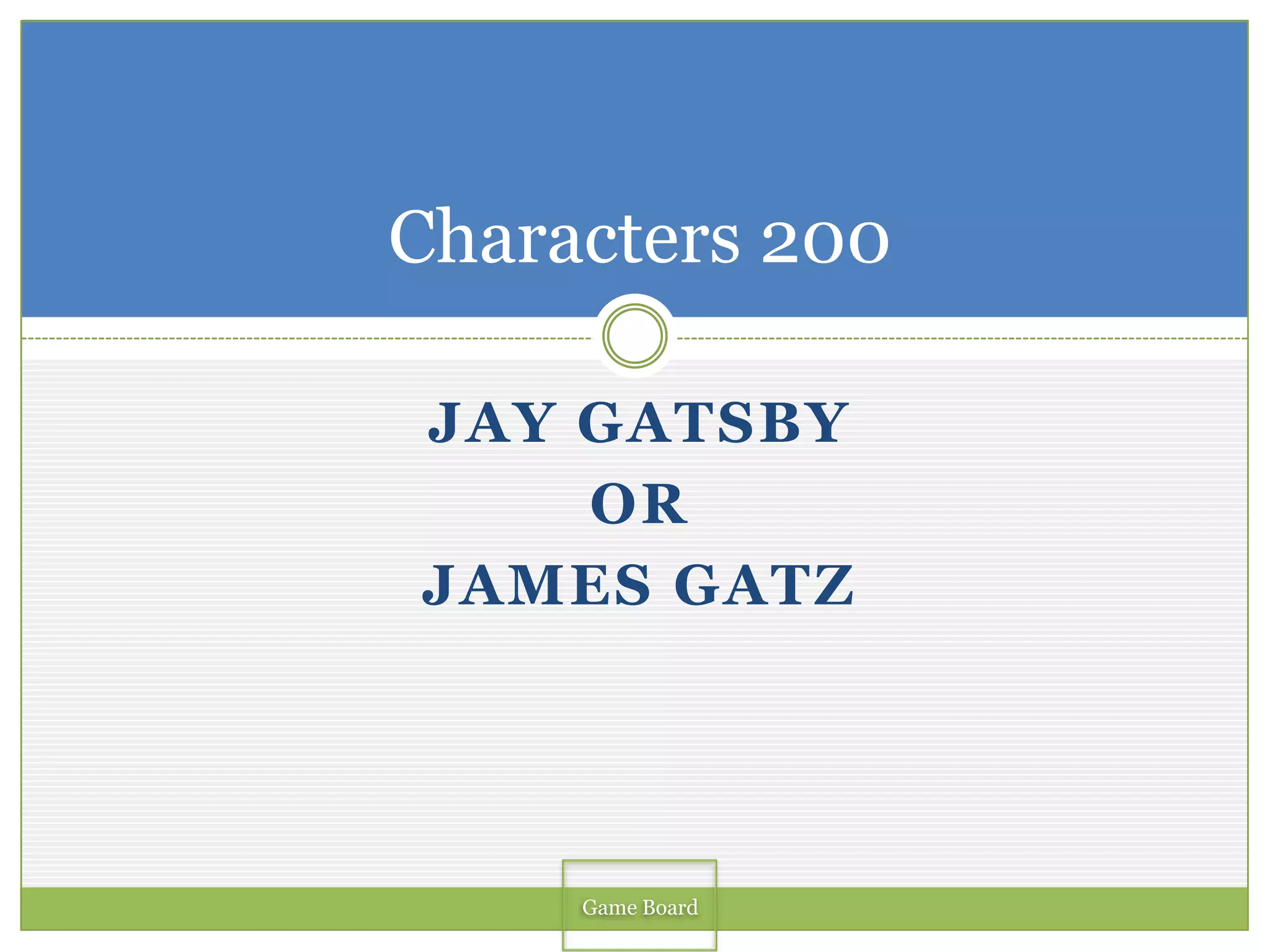 Gatsby jeopardy | PPT