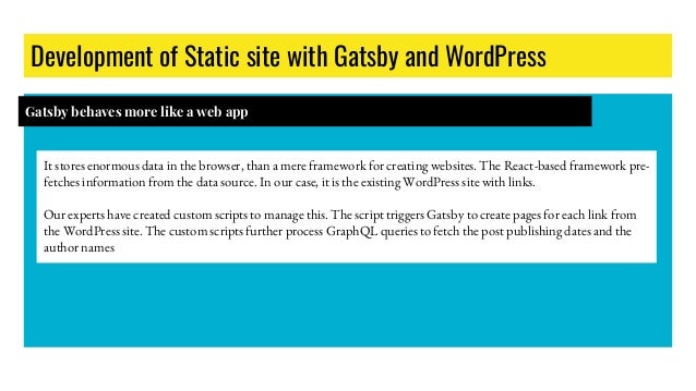 Gatsby with word press | PPT