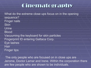 Gattaca film techniques | PPT