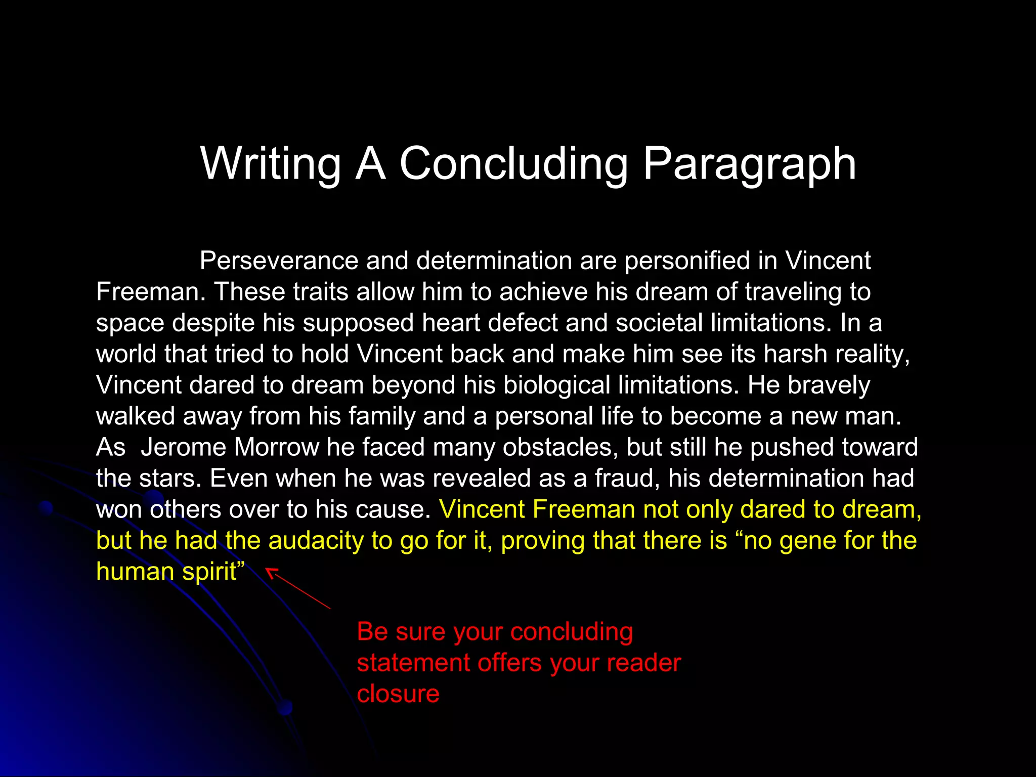 Gattaca Essay Writing Power Point | PPT