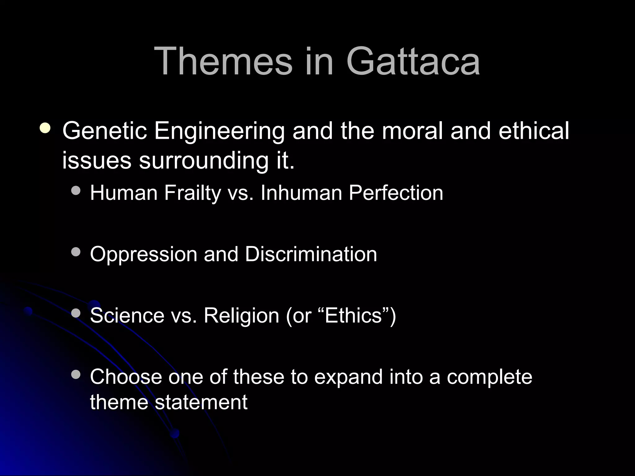 Gattaca Essay Writing Power Point | PPT