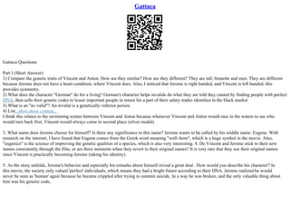 Gattaca (Summary And Analysis) Essay | PPT