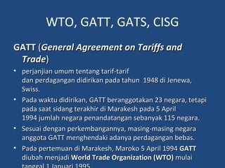 Gatt and wto | PPT