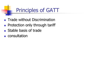 Gatt and wto | PPTX