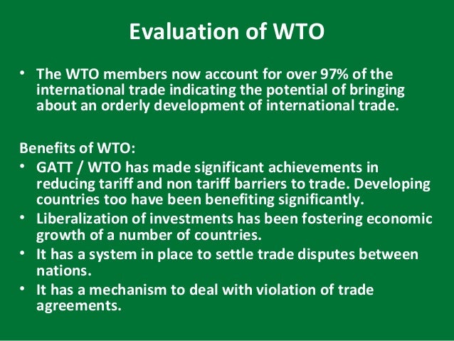 Benefits Of Wto