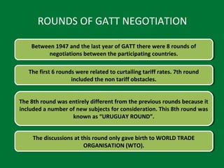 GATT and WTO Foundation | PPT | Political Issues & policy | Politics