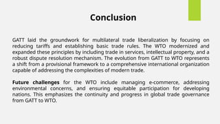 GATT and WTO IMPACTS AND INTRODUCTION PPT | PPTX