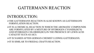 Gattermann reaction | PPTX