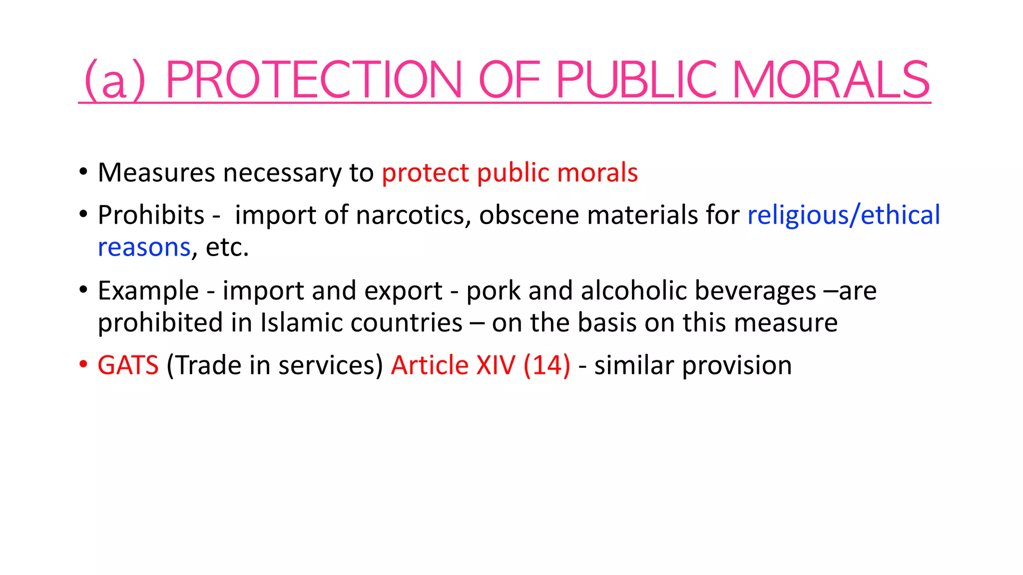 Gatt General Exceptions | PDF