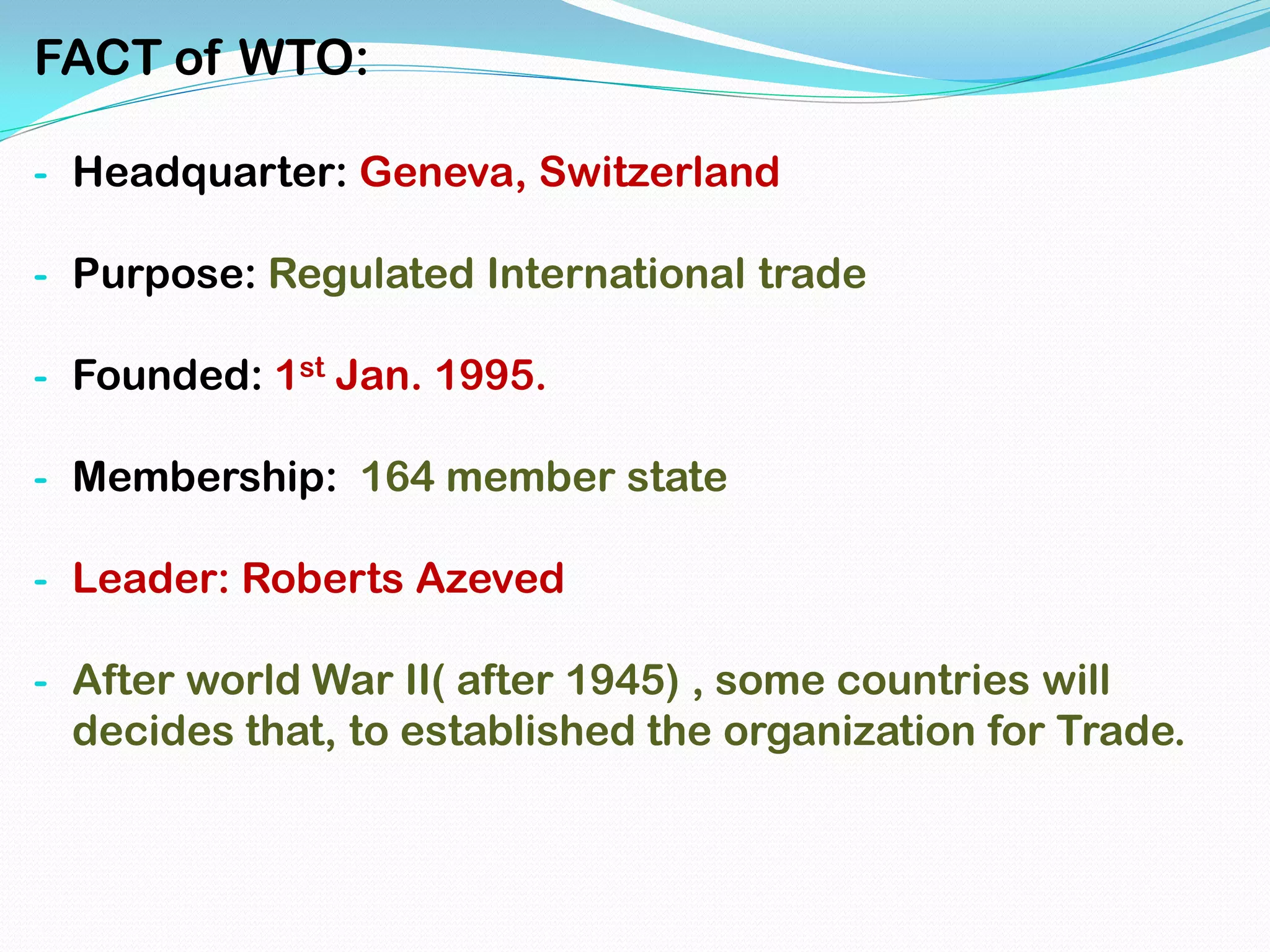 World Trade Organization (WTO) | PDF