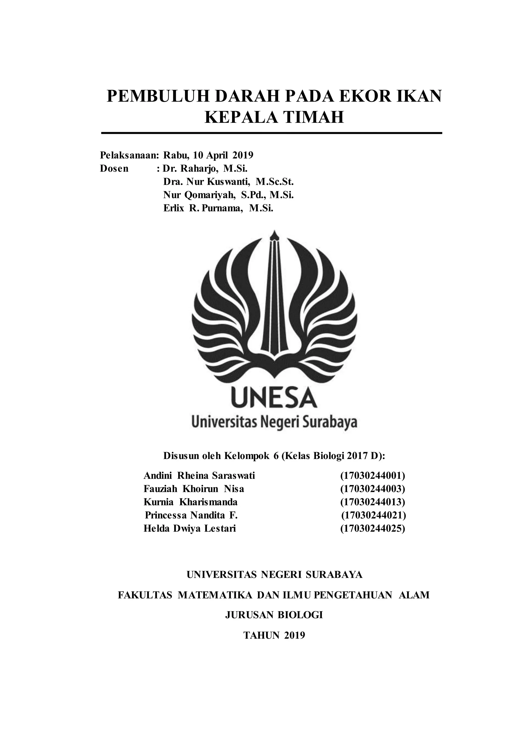 Laporan Praktikum Fisiologi Hewan: Pembuluh Darah Pada Ekor Ikan Kepala ...